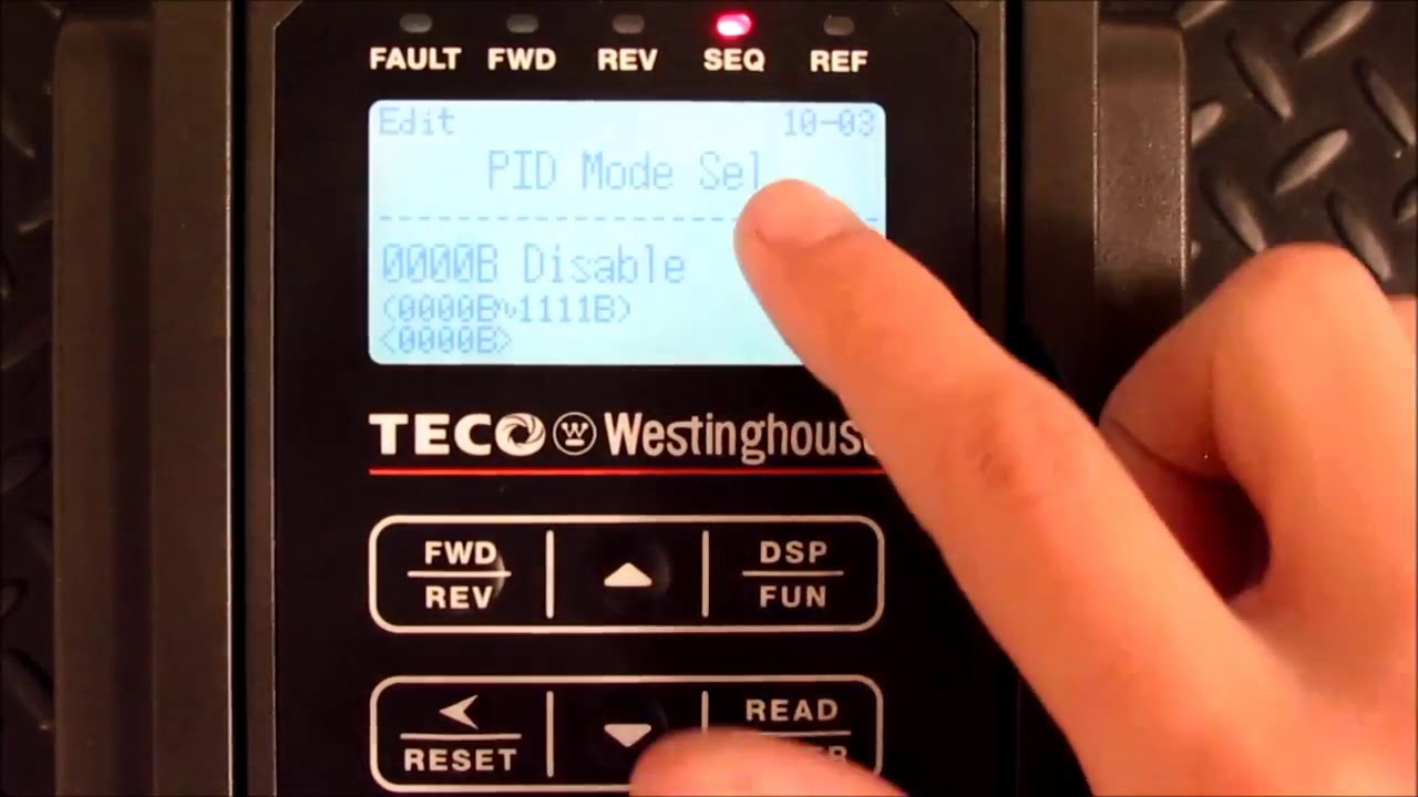 Menus y Parametros del VFD TECO Westinghouse A510 - YouTube