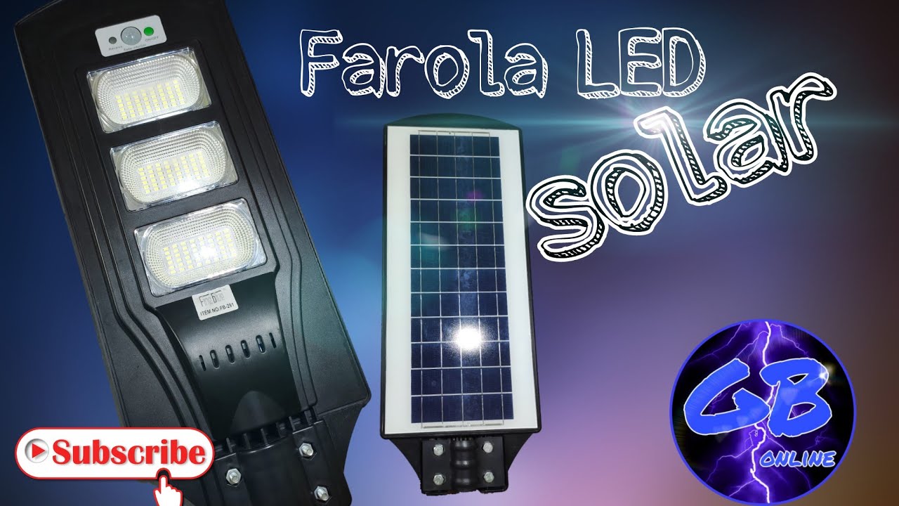 Farola LED solar - YouTube