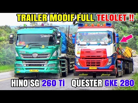 TRAILER ENGKEL JOSS !! SG 260Ti, QUESTER GKE 280 THOMAS TRANS, KONVOI ...