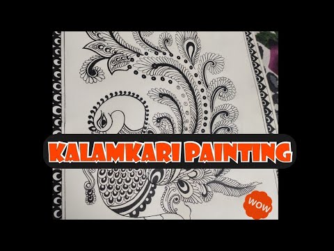 How to draw Kalamkari | Kalamkari painting tutorial for beginners ...