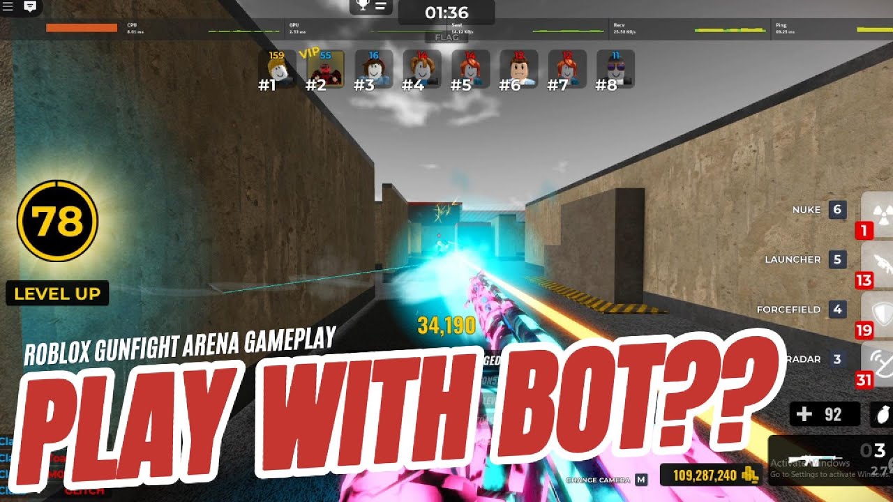 Play With Bot?? | Roblox Gunfight Arena - YouTube