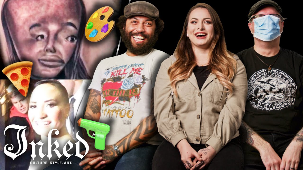 The Worst Celebrity Portrait Tattoos of All Time | Tattoo Artists React ...