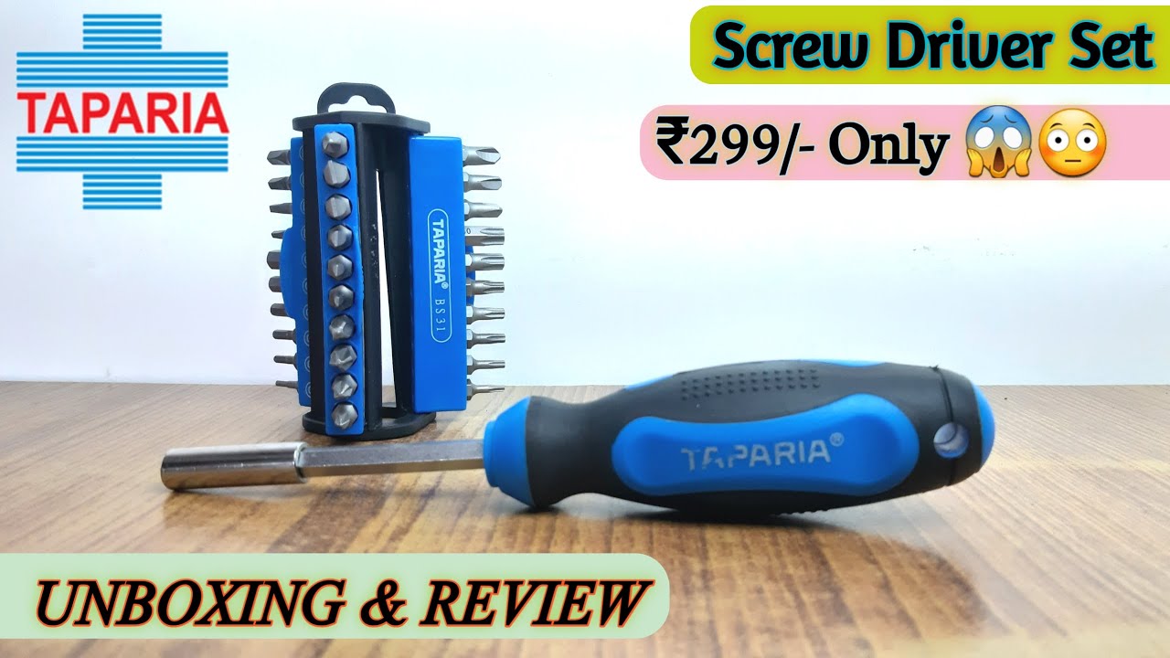 Taparia Screw Driver Set || BS31 || with 30 Bits || Unboxing & Review ...