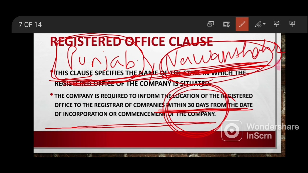 MEMORANDUM OF ASSOCIATION / Format Table A- E / Clauses of MOA ...