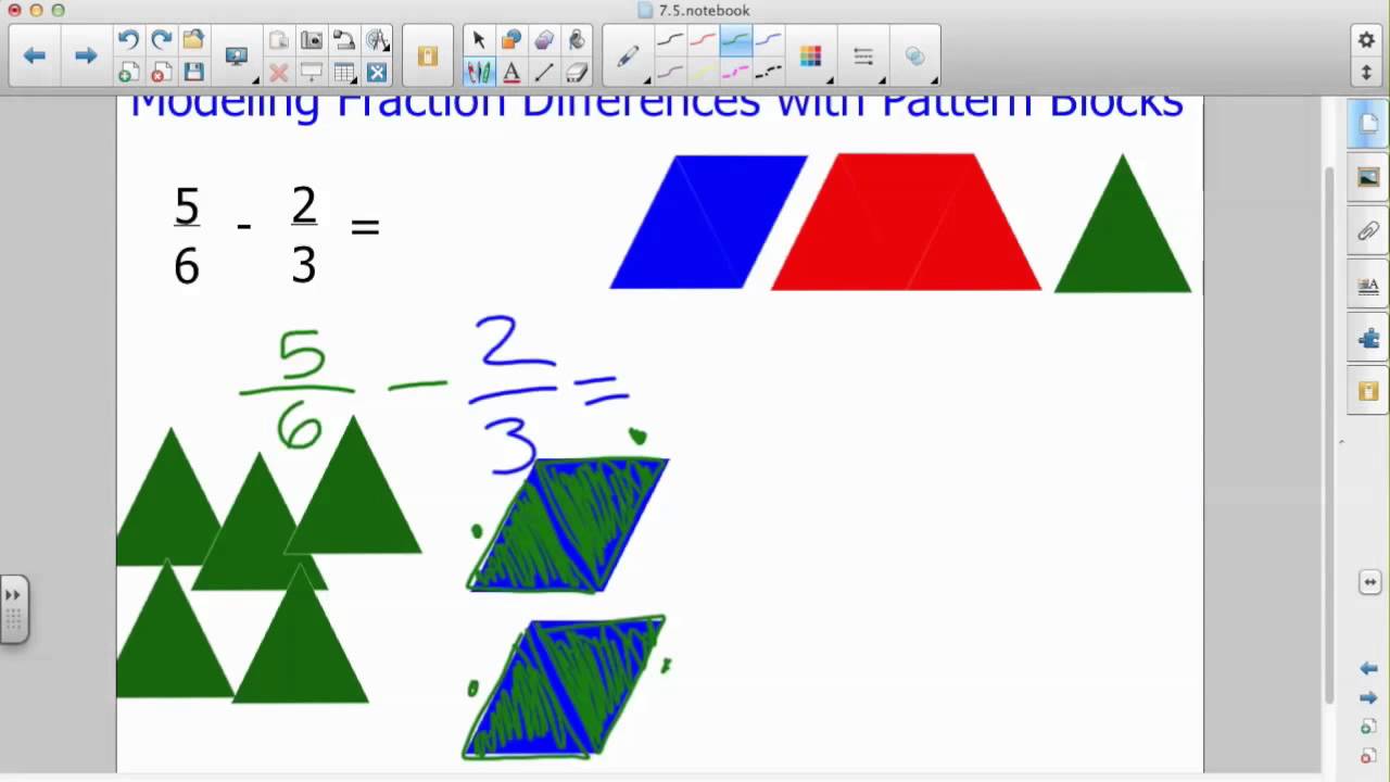 Adding And Subtracting Fractions With Pattern Blocks YouTube Adding And Subtracting Fractions With Pattern Blocks YouTube