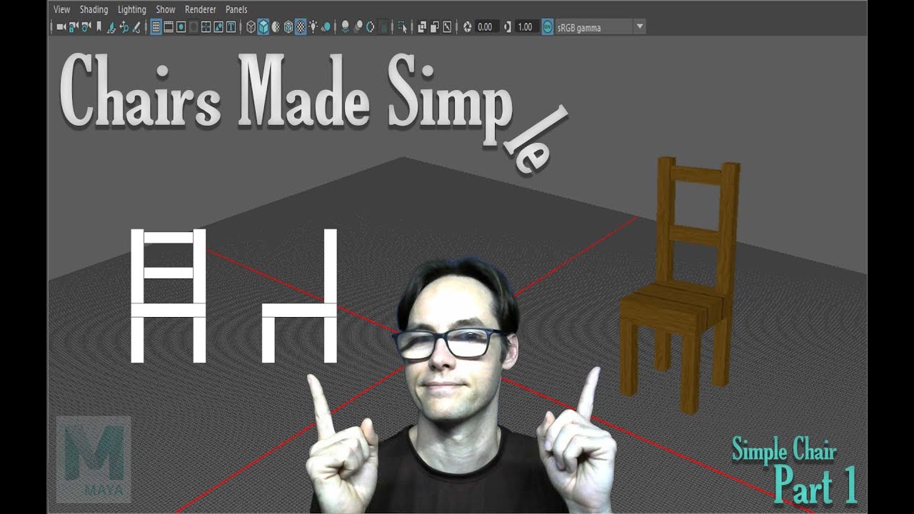 Maya 2018 - Simple Chair - Part 1 (Setup) - YouTube