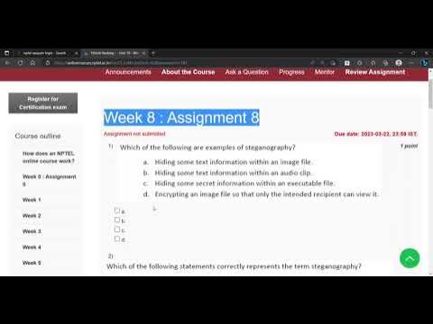 Ethical Hacking Week 8 Assignment 8 Answer Nptel Solution Nptel2023 Answer - YouTube