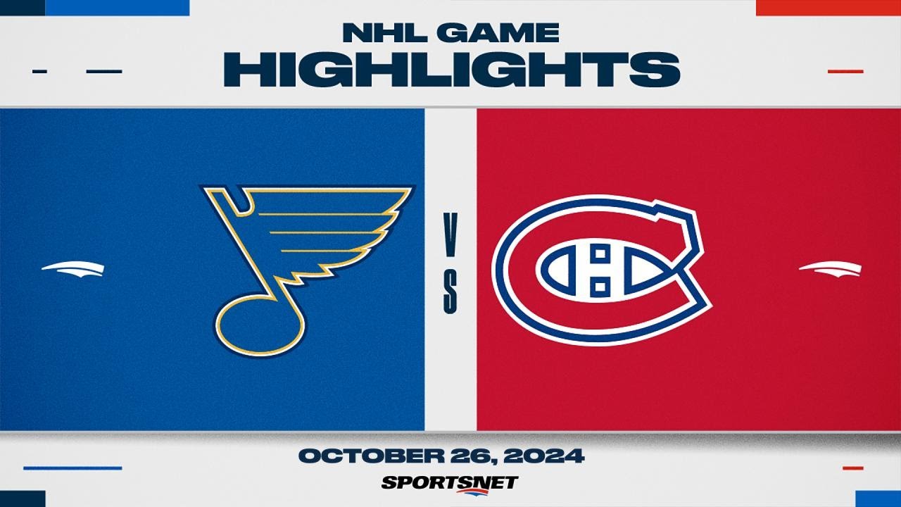 NHL Highlights | Blues vs. Canadiens - October 26, 2024 - YouTube