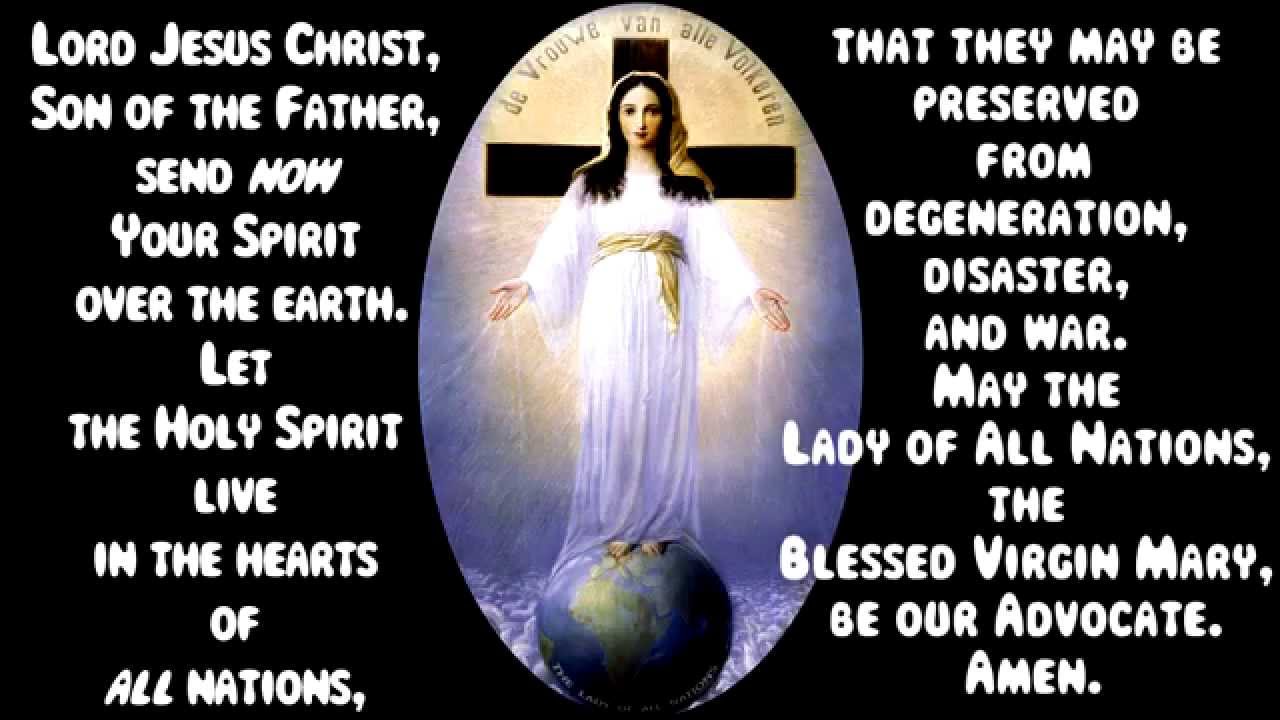 The Lady of All Nations prayer - YouTube