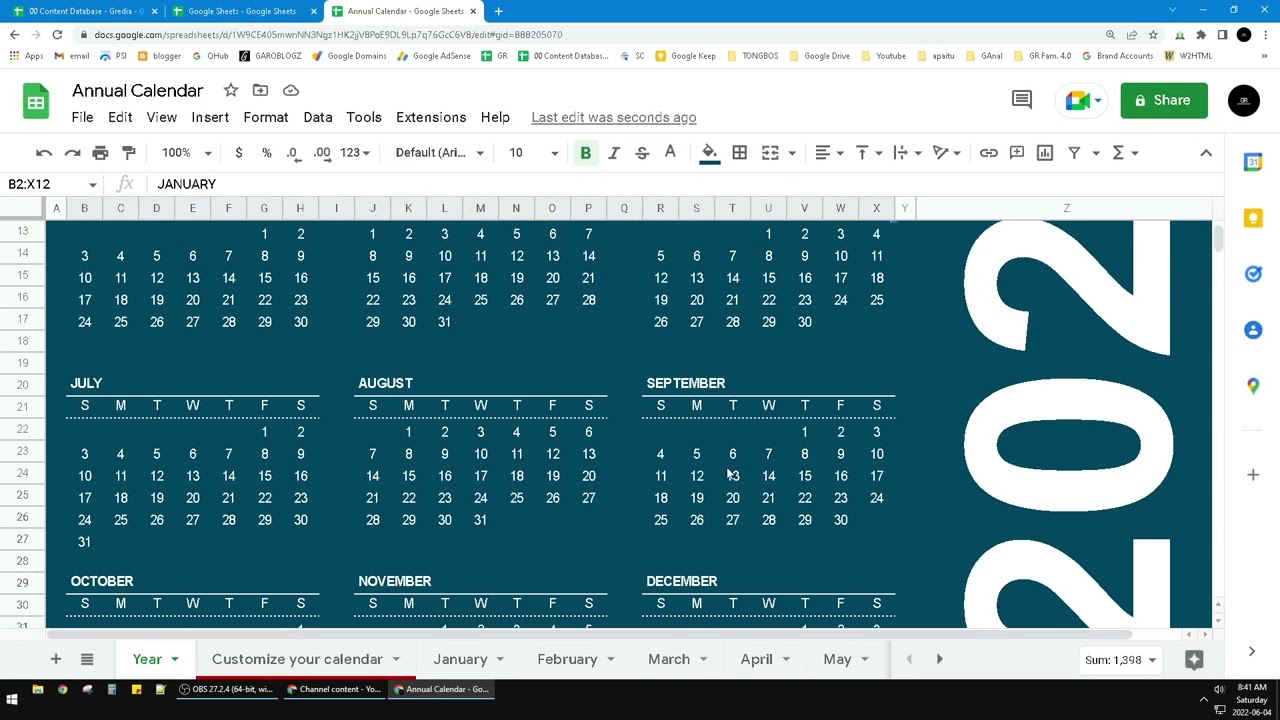 How To Make Calendar In Google Sheets YouTube How To Make Calendar In Google Sheets YouTube