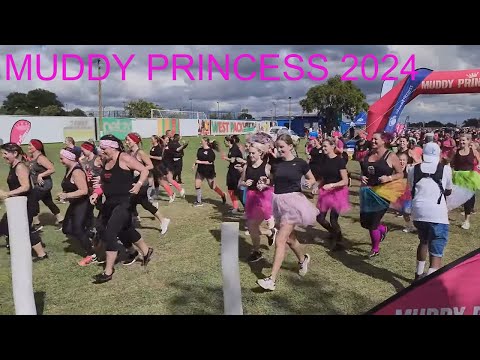 Girls getting dirty doing the muddy princess obstacle course - YouTube