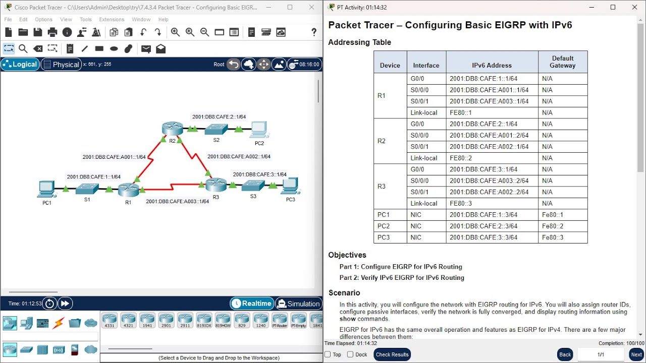 Configuracion basica de protocolo EIGRP IPV6 - YouTube