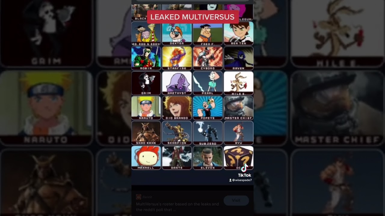 MULTIVERSUS CHARACTERS LEAKED #WISEspade7 - YouTube