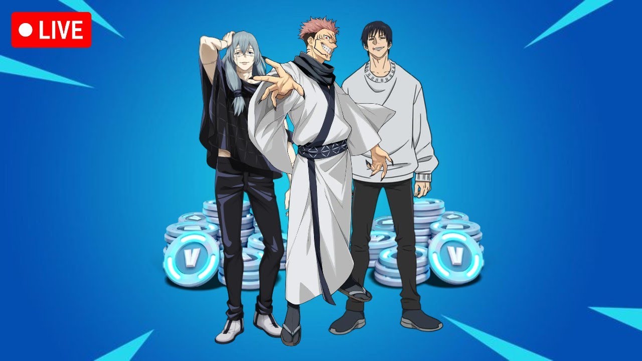 🔴 JUJUTSU KAISEN X FORTNITE | NEW JJK SKINS | FORTNITE ITEM SHOP LIVE ...