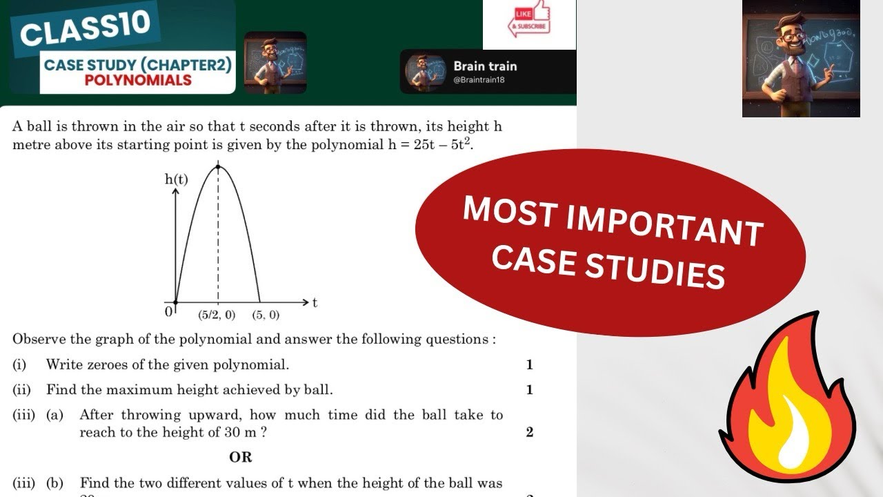 CASE STUDY|POLYNOMIALS|CLASS10|MATHS|CBSE BOARD2024-25|IMPORTANT CASE ...