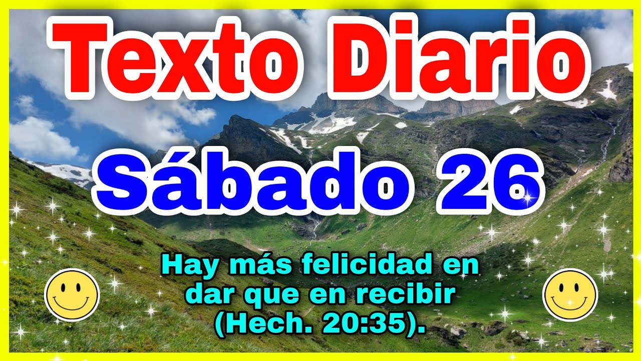 Texto diario sábado 26 de agosto 2023 texto diario 🔴 TEXTO DIARIO de ...