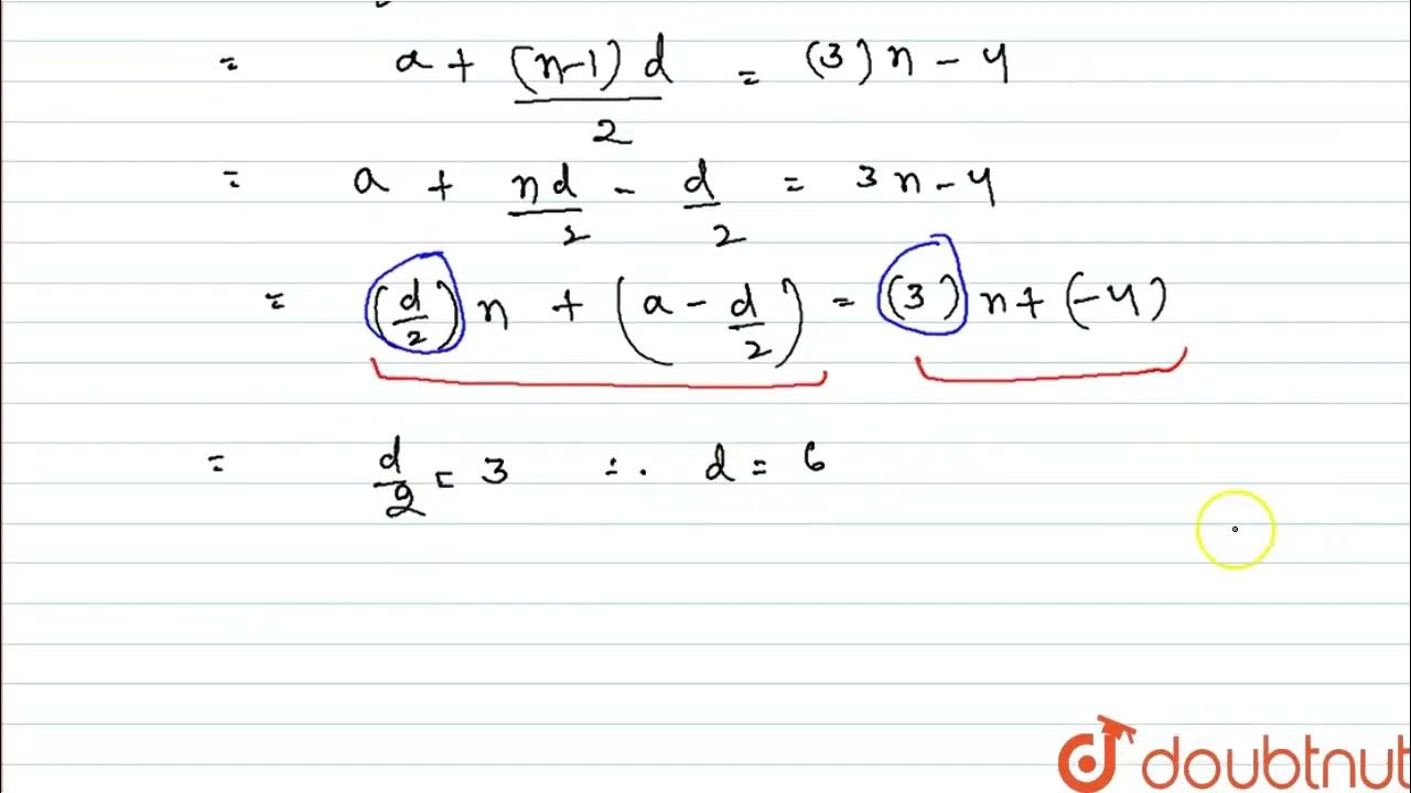 The sum of the first n terms of an AP is given by S_(n) = 3n^(2) — 4n ...