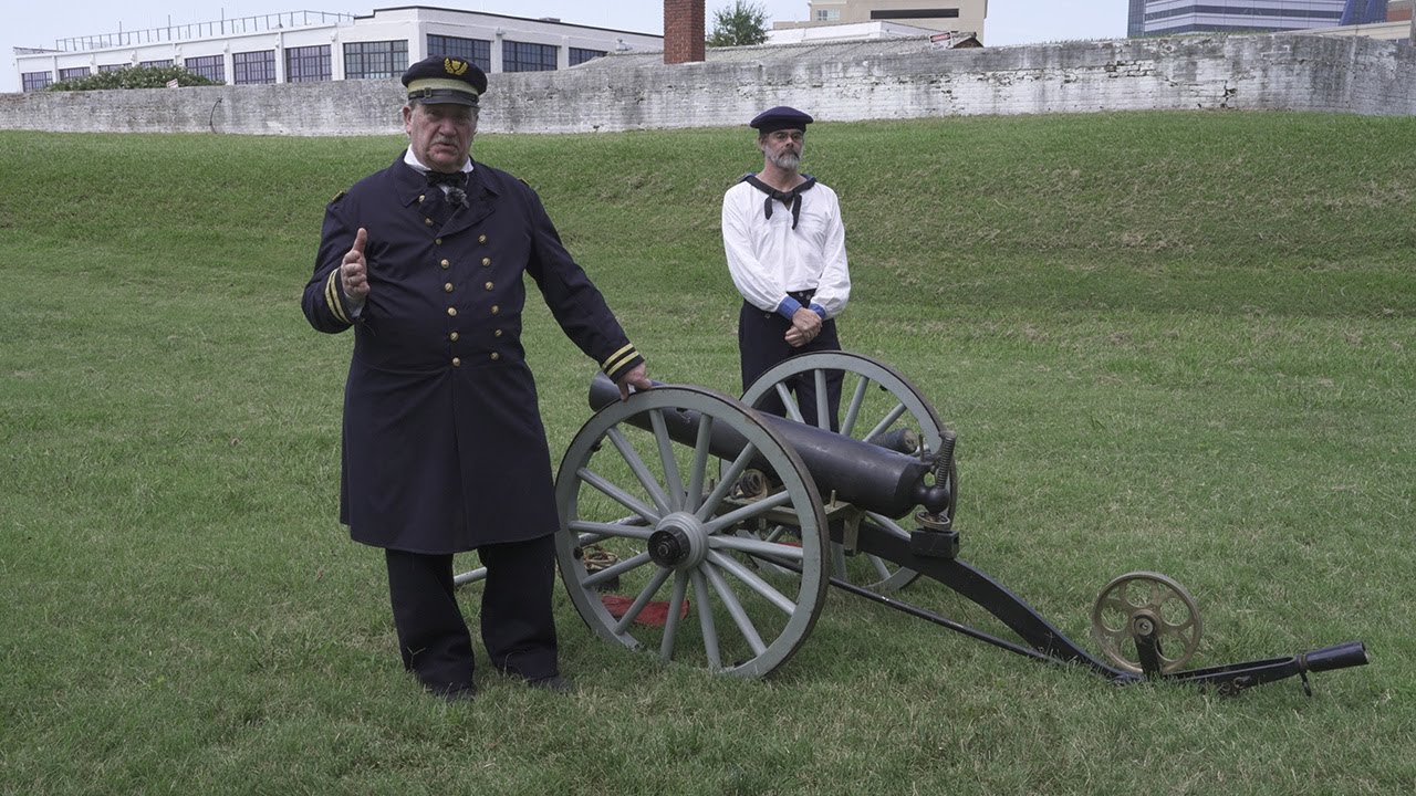 1850’s Dahlgren Boat Howitzer Firing and Barrel Shift Exercise - YouTube