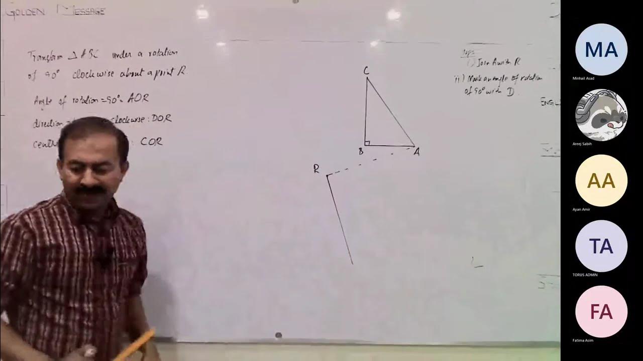 Rotation O level/IGCSE Math with the help Geometrical tools- L1-(Math in focus with Raja Nadeem ...