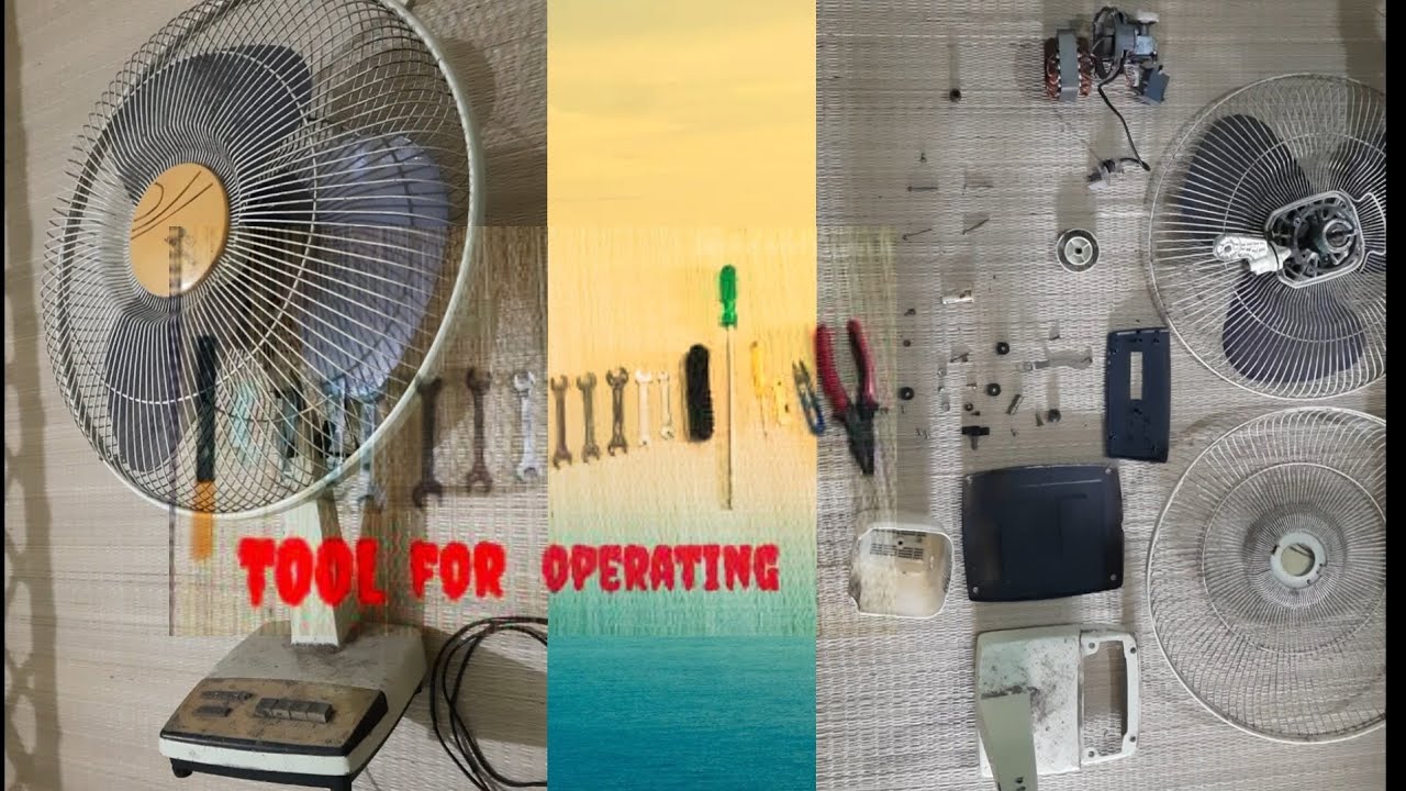 table fan opening all parts - YouTube