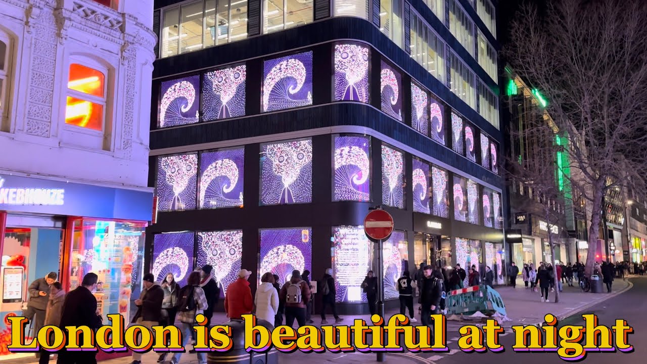 London Night Walk | London Nightlife | Tottenham Court Road to Oxford ...