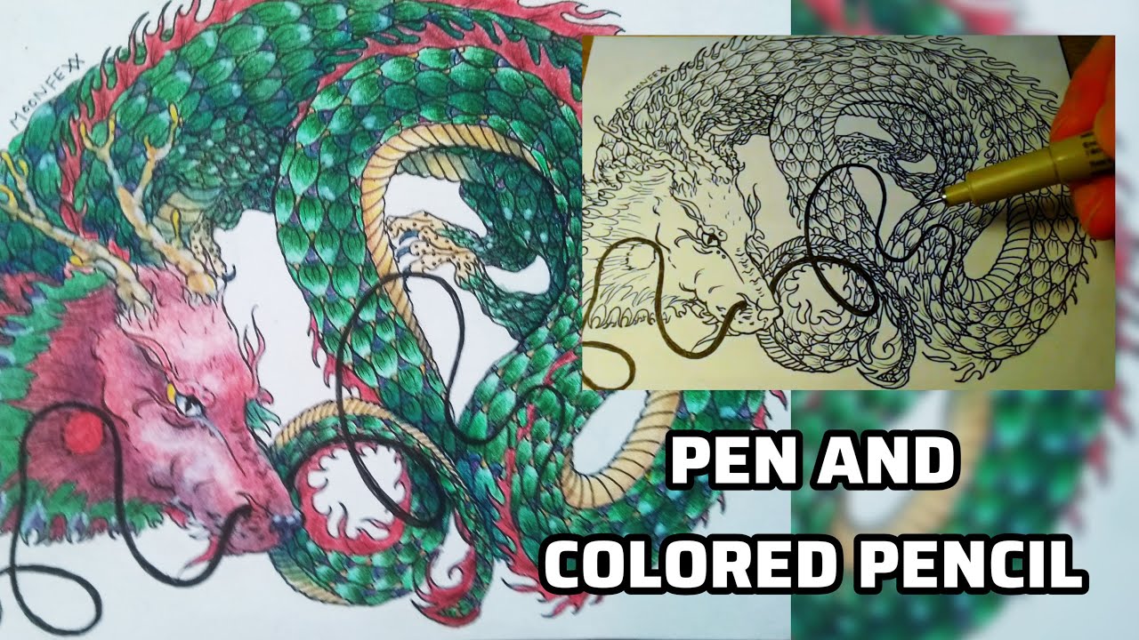 Drawing an Eastern Dragon - YouTube