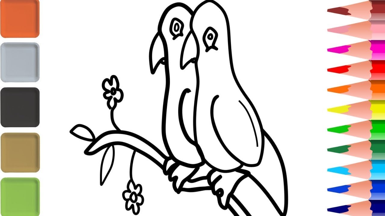 Bird Drawing - How To Draw Bird Coloring Pages - YaYa Coloring Fun ...
