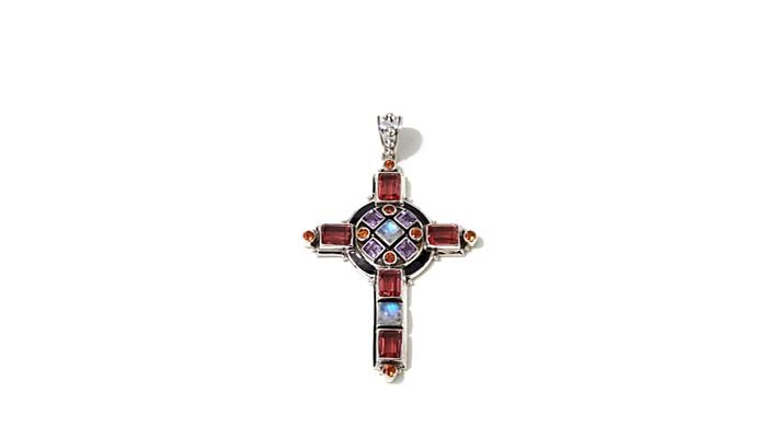 Nicky Butler Watermelon Quartz Triplet Cross Pendant - YouTube