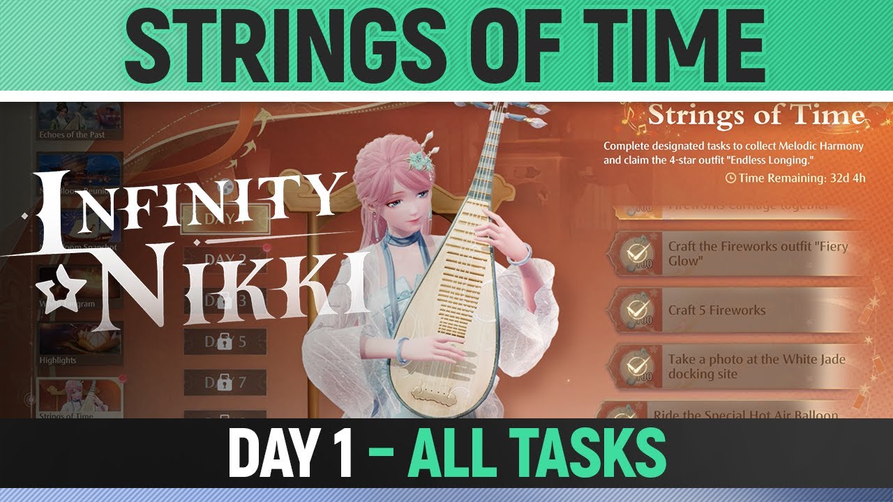 Infinity Nikki - Strings of Time - Day 1 - All Tasks - YouTube
