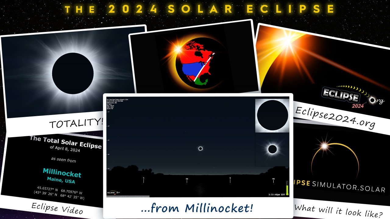 The Total Solar Eclipse of April 8, 2024 from Millinocket, ME - YouTube