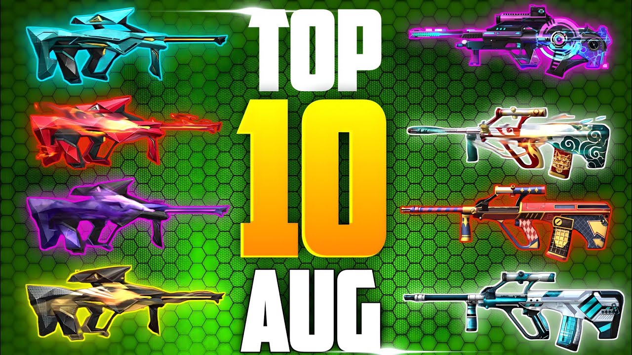 TOP 10 BEST AUG SKIN IN FREE FREE |FREE FIRE BEST AUG SKIN| FREE FIRE ...