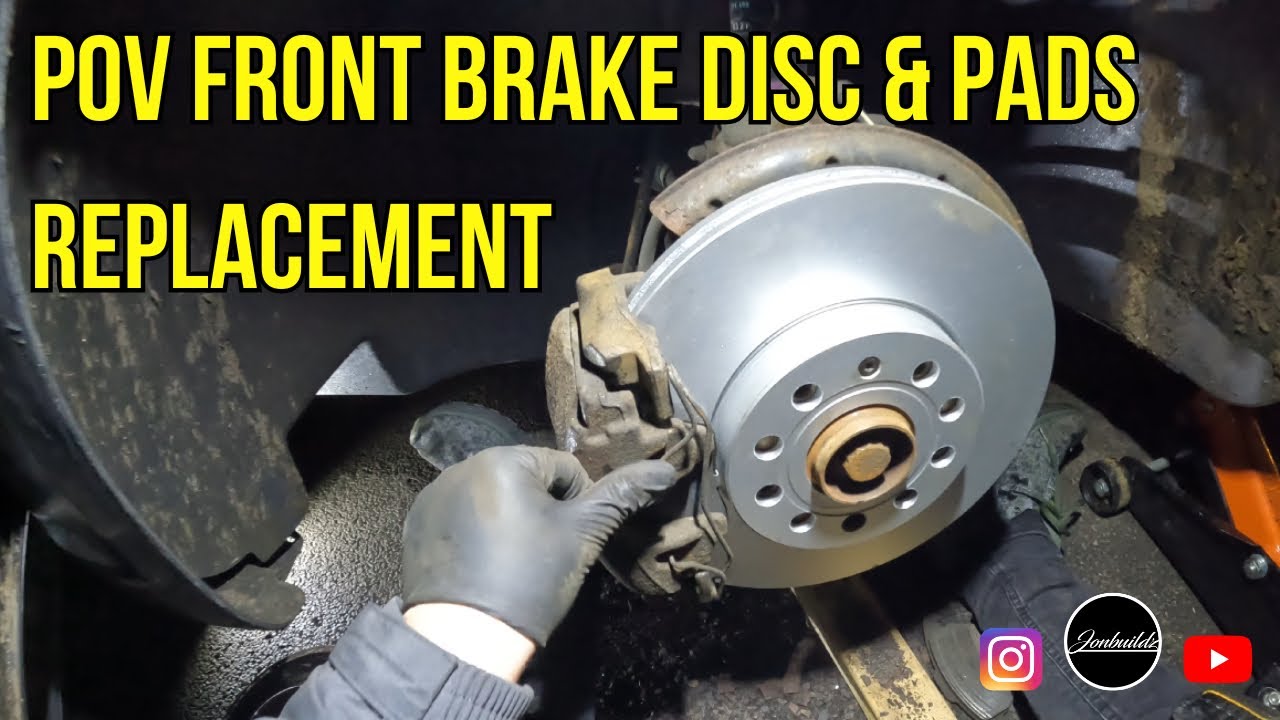 POV HOW TO REPLACE BRAKE DISCS AND PADS #vw #auto - YouTube