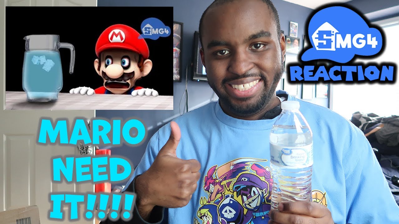 Remember Kids Always Drink Water SMG4 Reaction Mario Drinks Water - YouTube