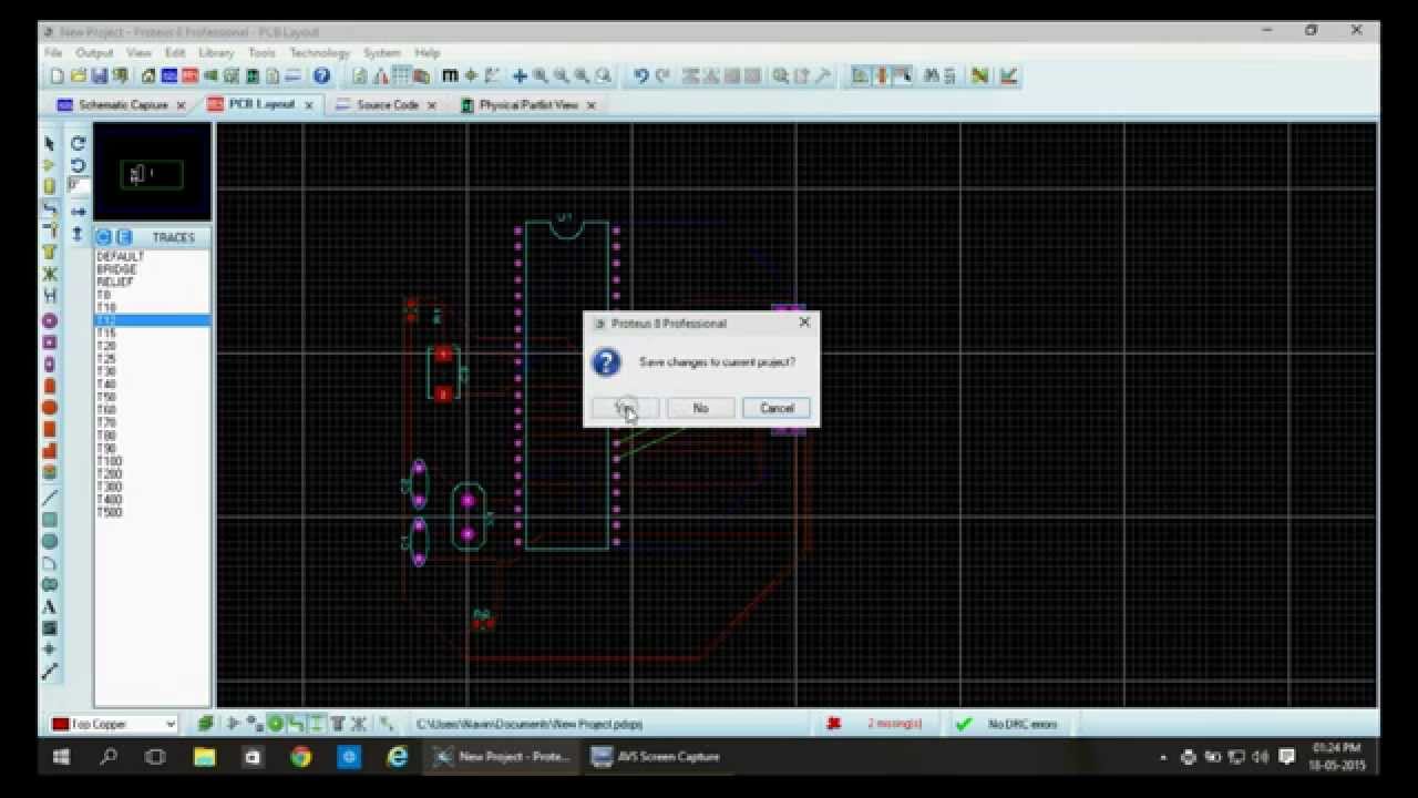 Printed Circuit Board PCB Designing Using Proteus 8 Professonal - YouTube