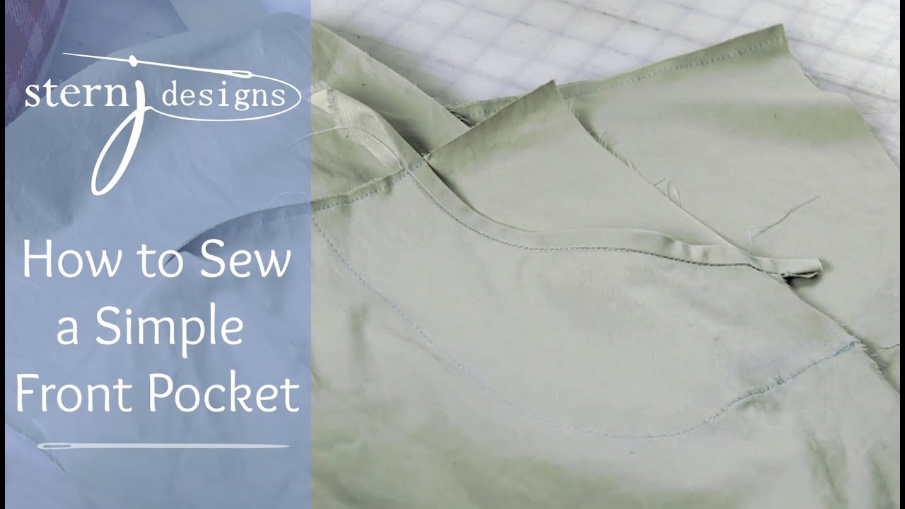 How to Sew a Simple Front Pocket - YouTube