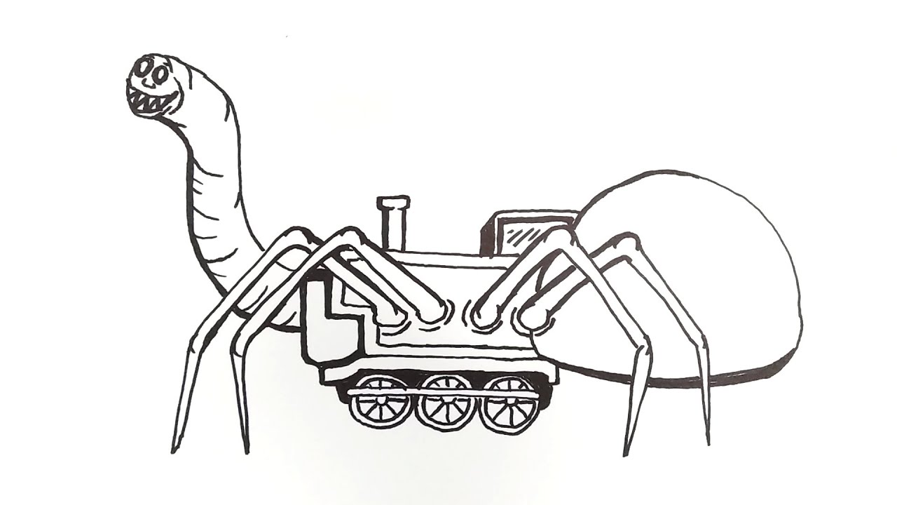 How to draw a Thomas the Train EXE easy - YouTube