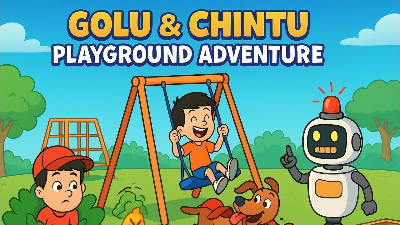 Golu and Chintu's Fun Playground Adventure | Cartoon Story for Kids ...