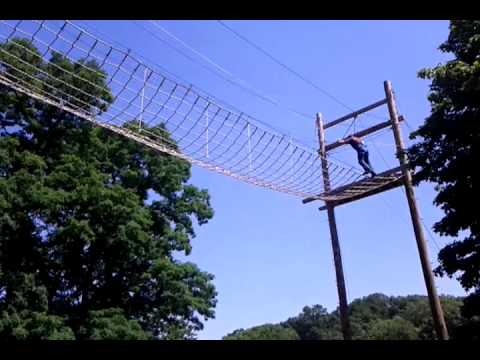 Kyle on High-Element at Alley Pond Adventure Course - YouTube
