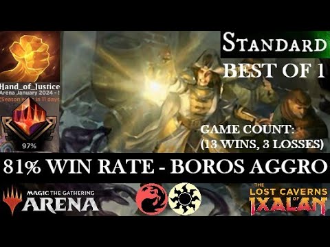 BOROS AGGRO MTG ARENA STANDARD DECK 81% WIN RATE 13-3🔥☀️BO1 RANKED LOST ...