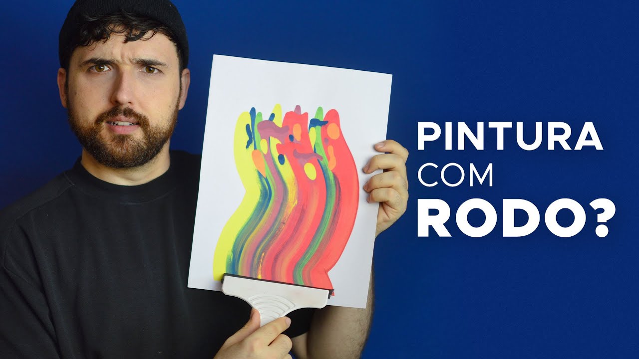 COMO FAZER PINTURA COM RODO | DIY SQUEEGEE PAINTING - YouTube