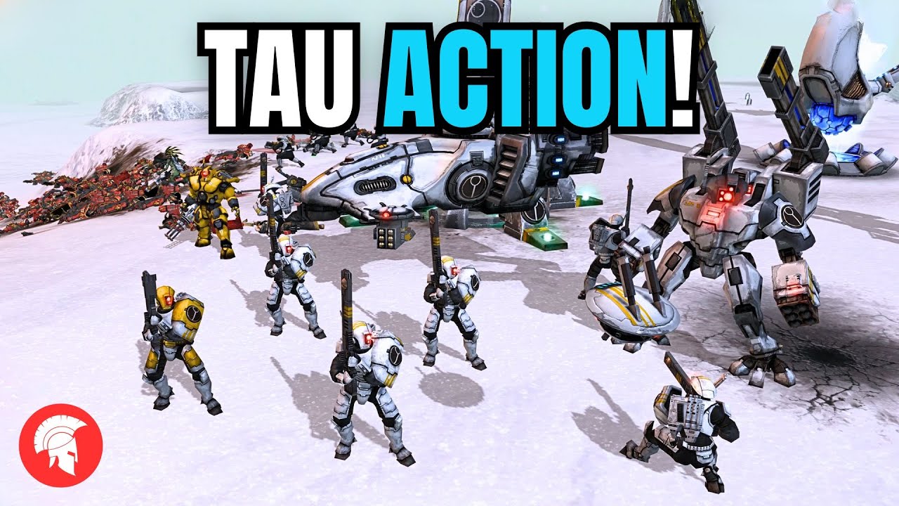 TAU ACTION! - Tau Empire - 4vs4 - Warhammer 40,000 Dawn of War ...