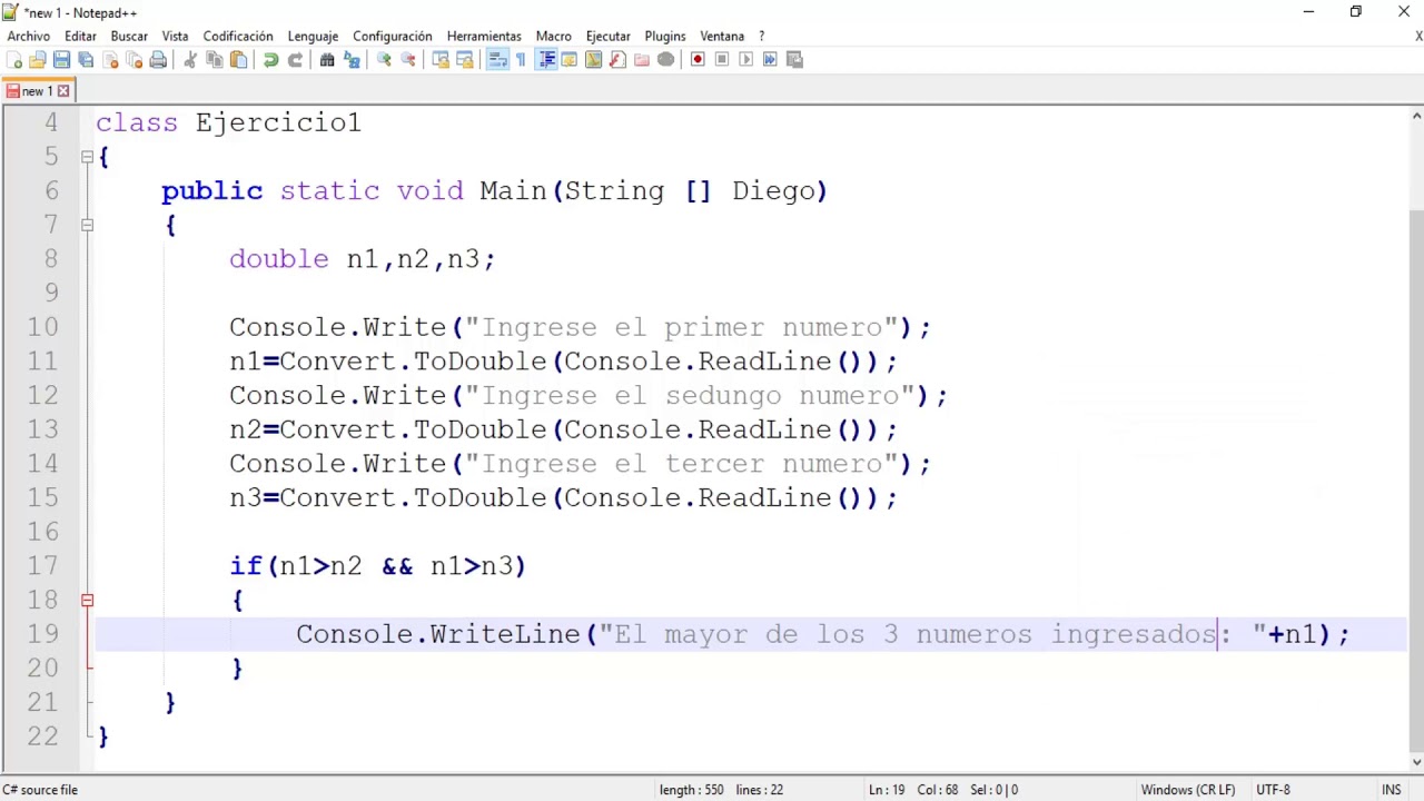 EJERCICIO Nº 7 GUIA #2 ESTRUCTURAS SELECTIVAS ANIDADAS IF ELSE C# - YouTube