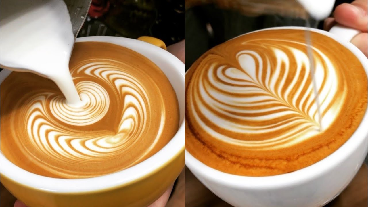 Amazing Coffee Art Tutorials. The Best Skills in The World #4☕ ️ - YouTube