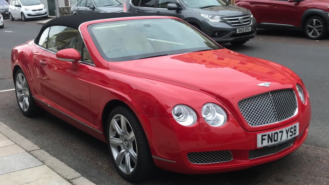 BENTLEY CONTINENTAL GT V8 CONVERTIBLE in St James Red - YouTube