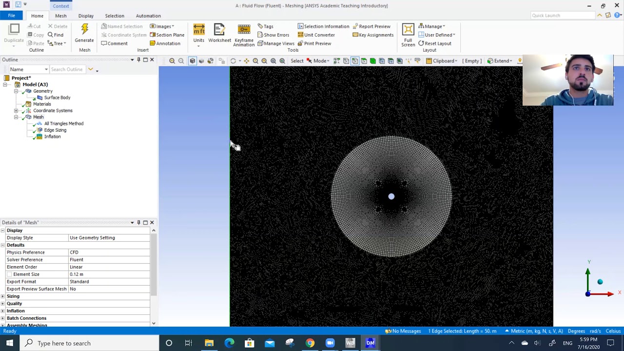 ANSYS Fluent - Flow Around a Circular and Semi-Circular 2D Profile ...
