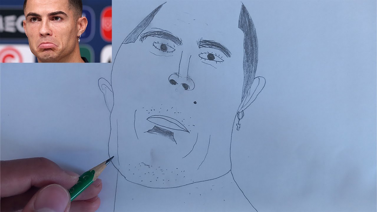 Funny Drawing Of Cristiano Ronaldo | From Al-nassr Fc Football Club ...
