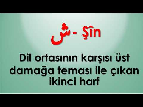 ش Şîn Harfi - Ahvâlü'l-hurûf - Tashîh-i Hurûf - Yunus Yalçın ile Kur'an Okuma ve Tecvid Dersi