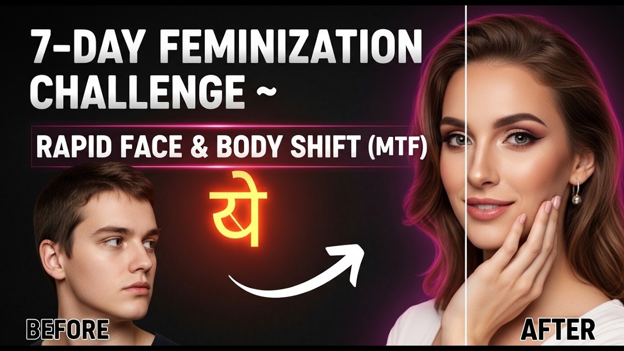 7-Day Feminization Challenge 🔥 Rapid Face & Body Shift (MTF) - YouTube