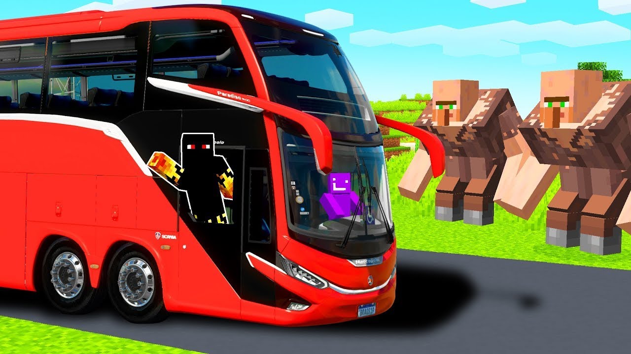 WE WENT ON A BUS TRIP WITH FRIENDS IN MINECRAFT - YouTube