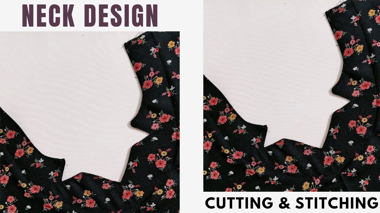 Neck design cutting and stitching || Very simple Neck design for Kurti ...